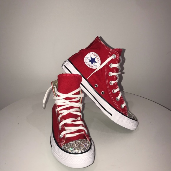 Converse | Shoes | Converse Chuck Taylors All Star Red Tennis Shoes ...